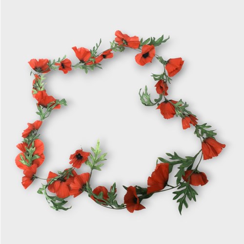 Artificial Poppy Garland 184cm | Wholesale Dutch Flowers & Florist ...