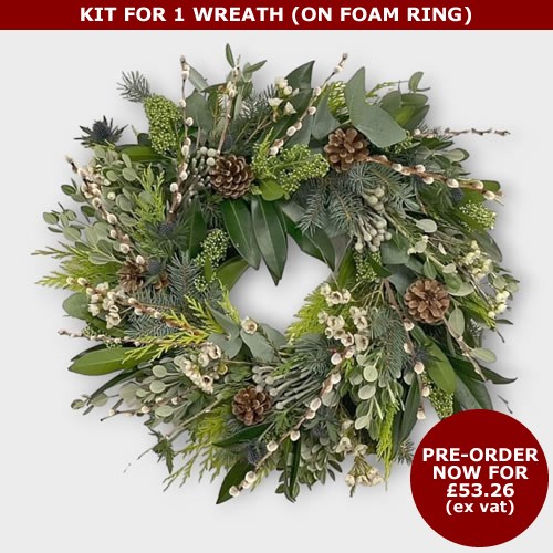 DIY Christmas Wreath Kits Luxury Rustic (on 14" FoamFrame) Call to Pre ...