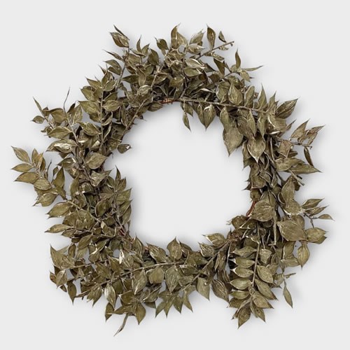 Everlasting Dried Flower Bunches & Bouquets | Dried Ruscus Wreath - (24cm)