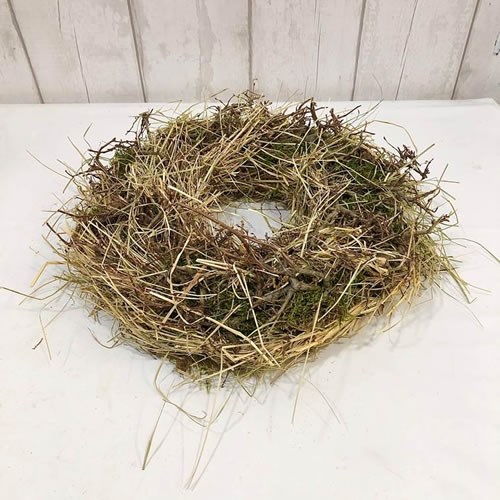 Easter Hay & Moss Wreaths 40cm | Dried & Preserved Flowers Wholesale UK