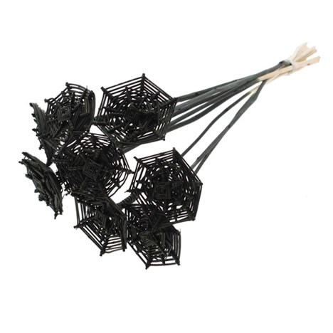 HALLOWEEN SPIDERWEB PICKS - BLACK 50cm | Decorative Valentines Heart ...