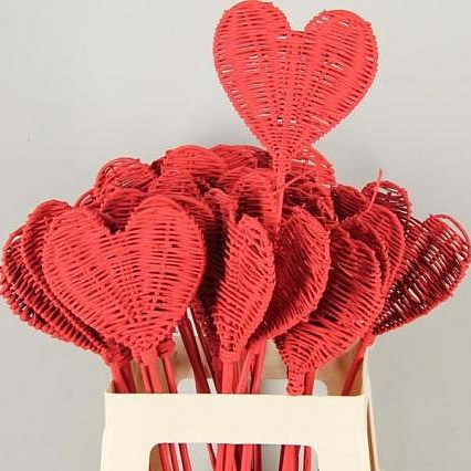 Heart Picks XL - Red 50cm | Decorative Valentines Heart Picks | Florist ...