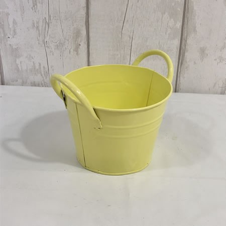 Metal Bucket Yellow 11cm | Wholesale Dutch Flowers & Florist Supplies UK