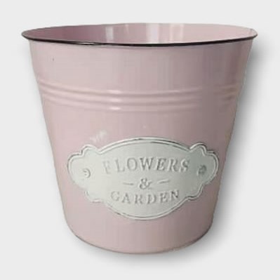 Planter Bucket Pink/White Badge | Wholesale Dutch Flowers & Florist ...