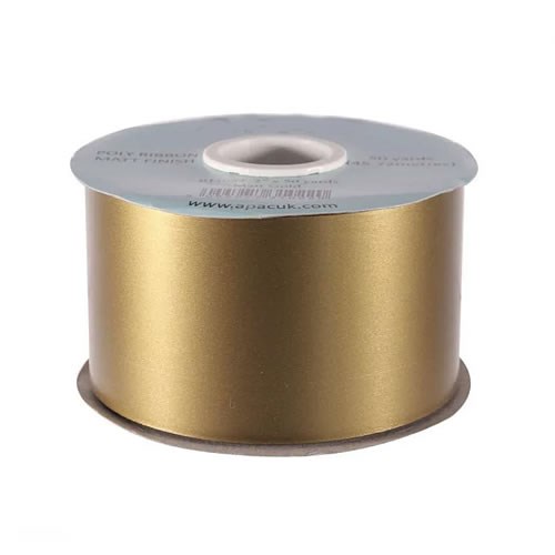 Poly Ribbon Matt Gold (Small Roll) | Wholesale Florist Supplies UK ...