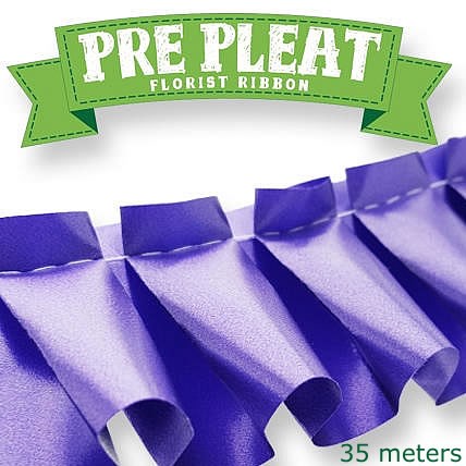 Pre Pleat Purple Poly Florists Ribbon 35m | Florist Supllies Wholesale ...