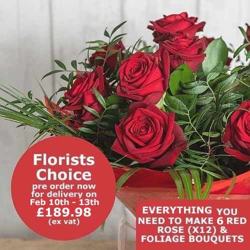 Valentines Florists Bouquet Box (6) | Wholesale Valentines Red Roses UK