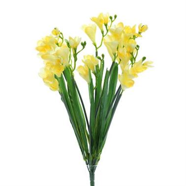 Artificial Freesia Bush Yellow | Wholesale Silk Flowers & Florist ...