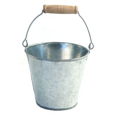 Galvanised Zinc Bucket 18x18cm | Wholesale Dutch Flowers & Florist ...