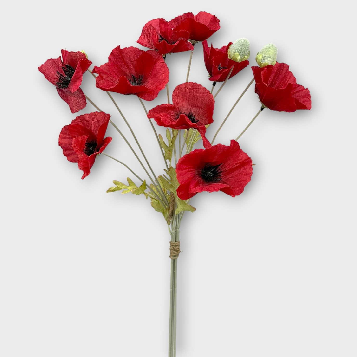 Artificial Faux Silk Flowers & Foliage UK | Artificial Faux Red Poppy ...