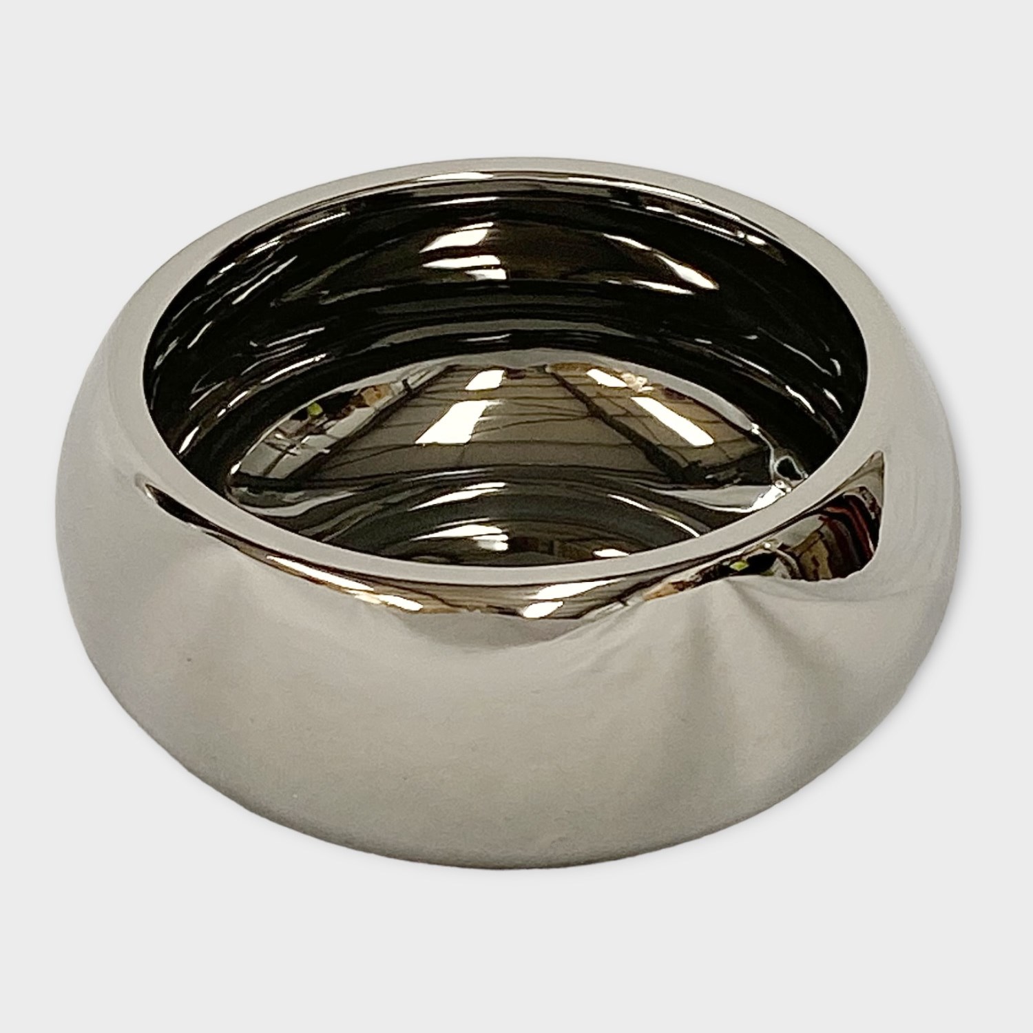 Metallic Silver Bowl 25cm | Wholesale Florist Supplies UK | Flower Vases