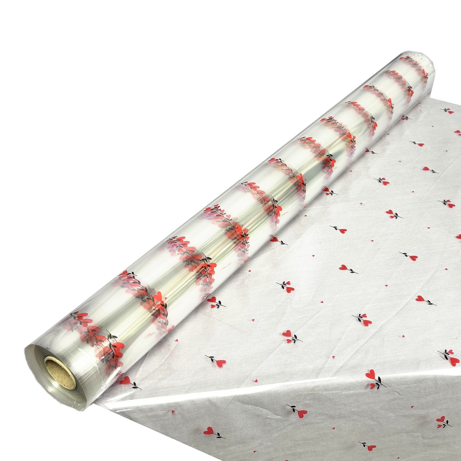 Cellophane Roll Flower Hearts 80x1000cm | Florist Supplies UK ...
