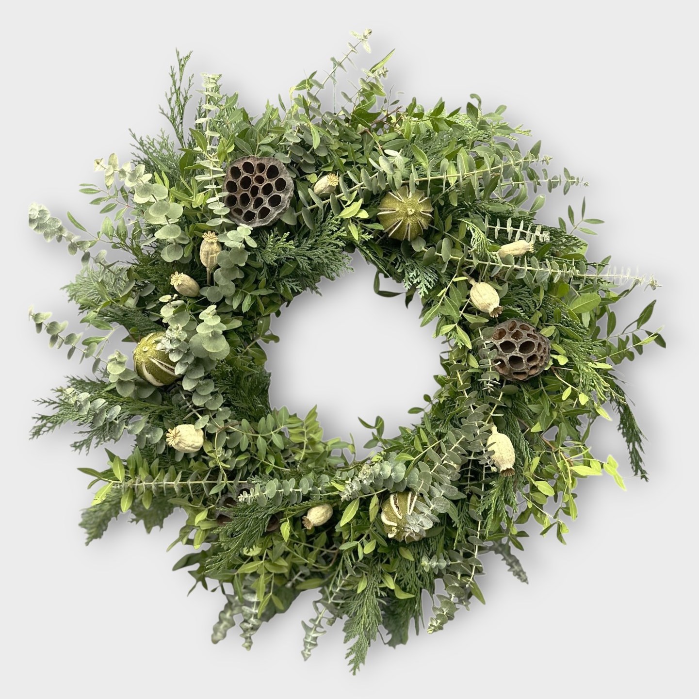 DIY Kit Rustic Modern Christmas Wreath | DIY Xmas Floral, Craft ...