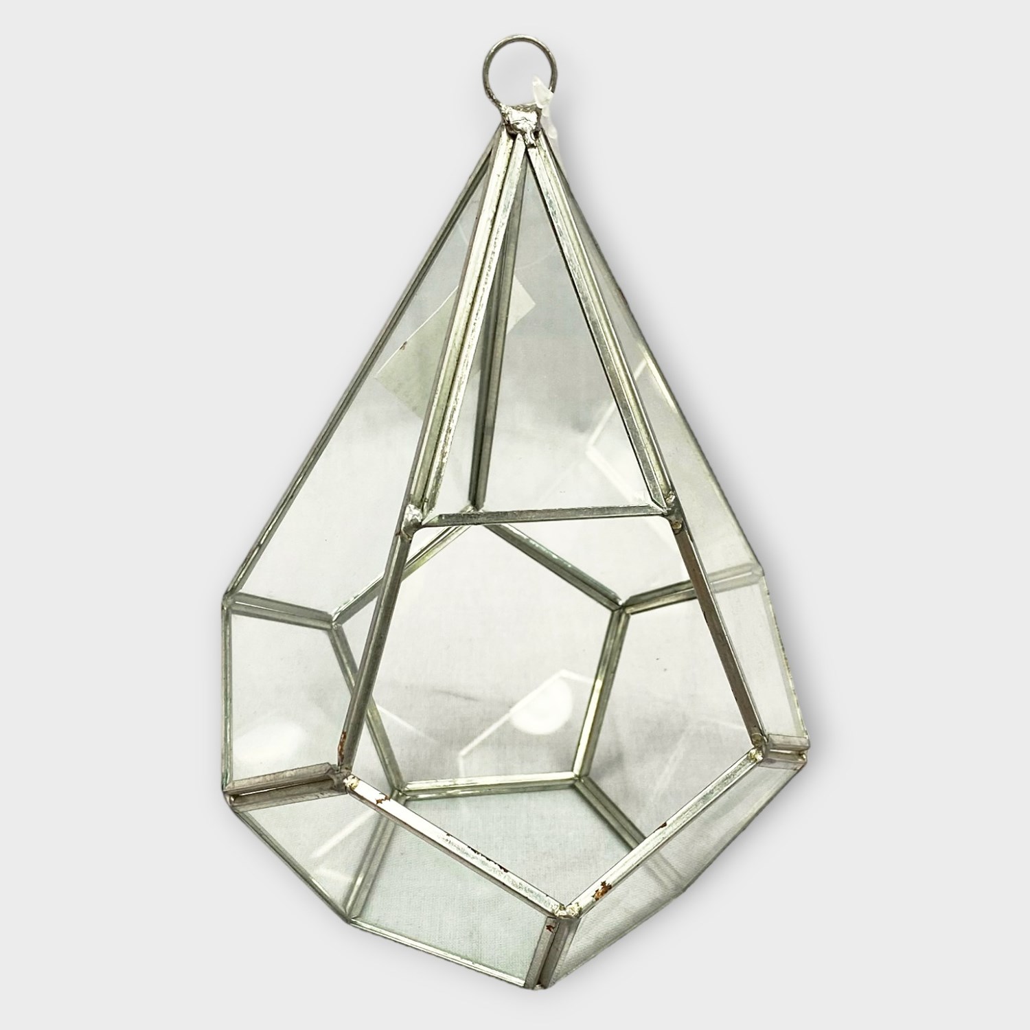 Glass Terrarium Silver Pentagon 21cm | Glassware | Home Decor Wholesale ...