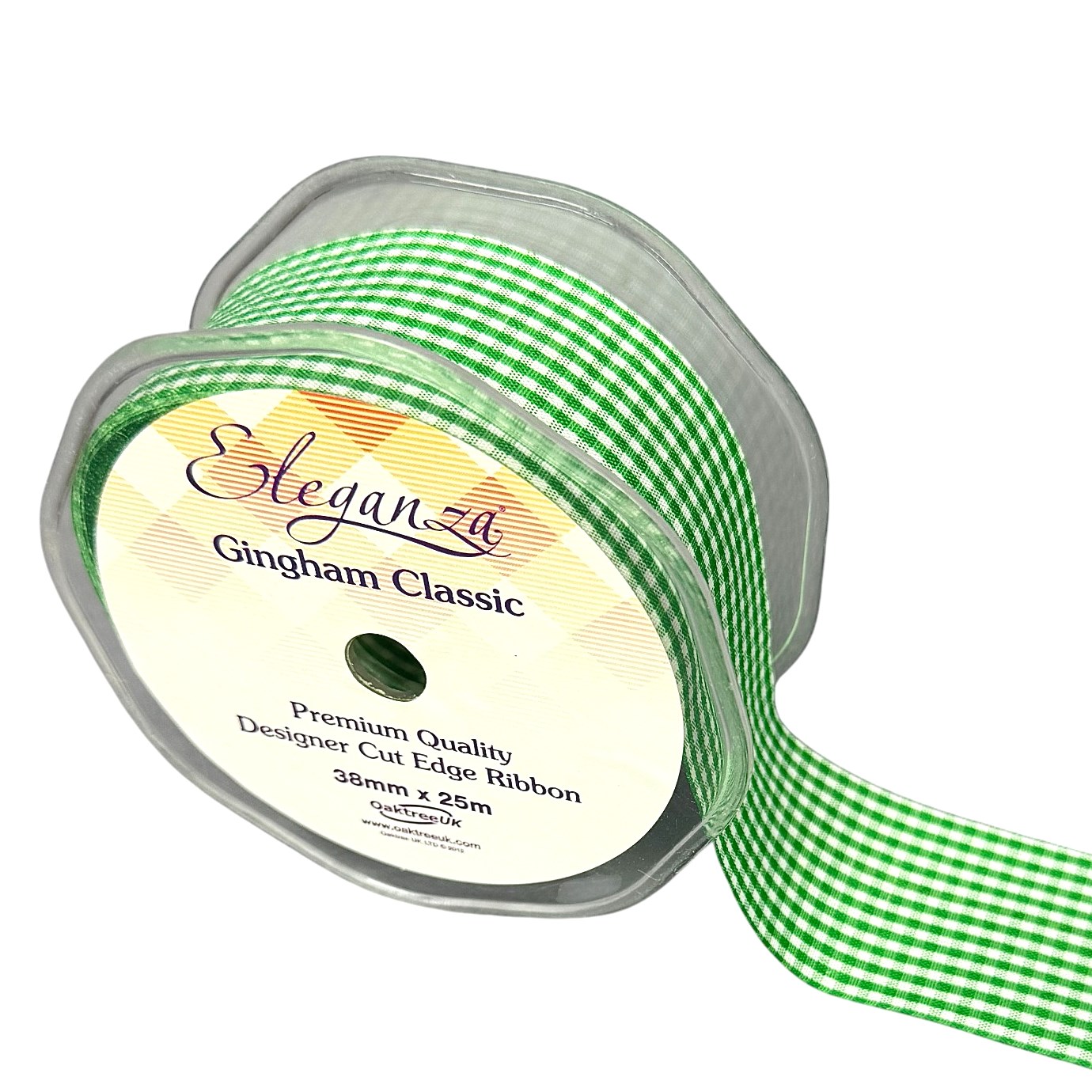 Floristry Ribbon Gingham Classic Green 38mm x 25m | Wholesale Florist ...
